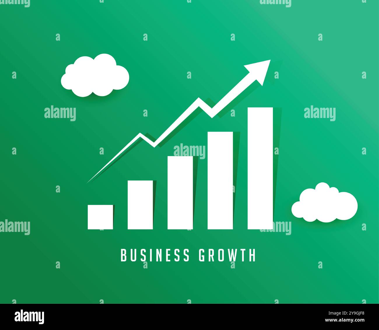 financial share market graph background with upward growth arrow vector Stock Vector Image & Art ...