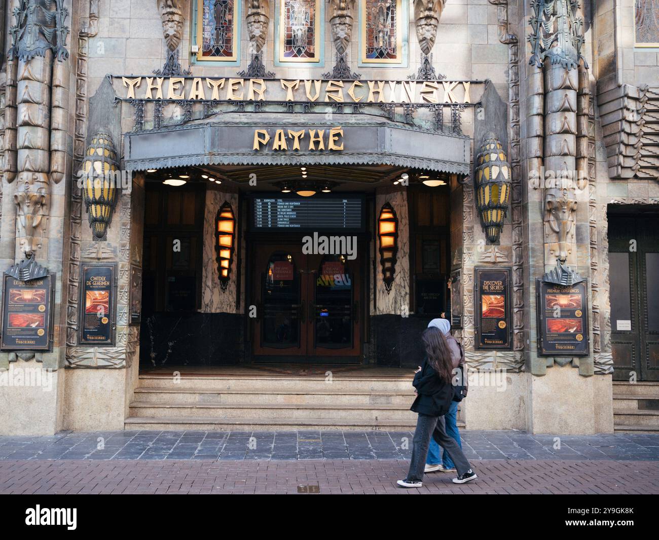 Front entrance of the Pathe Koninklijk Theater Tuschinski Stock Photo ...