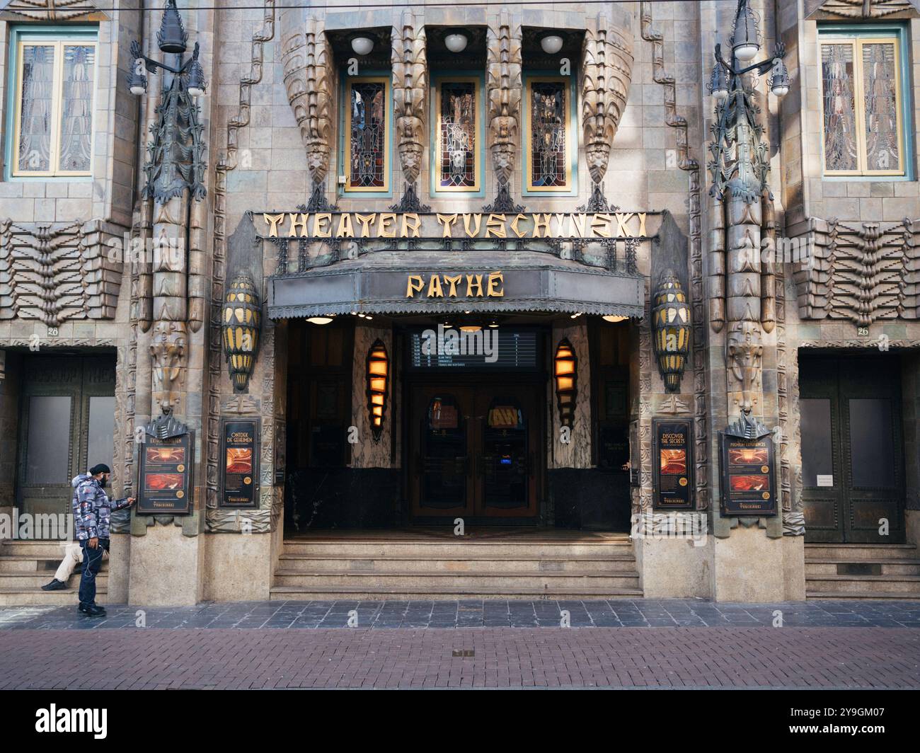 Front entrance of the Pathe Koninklijk Theater Tuschinski Stock Photo ...