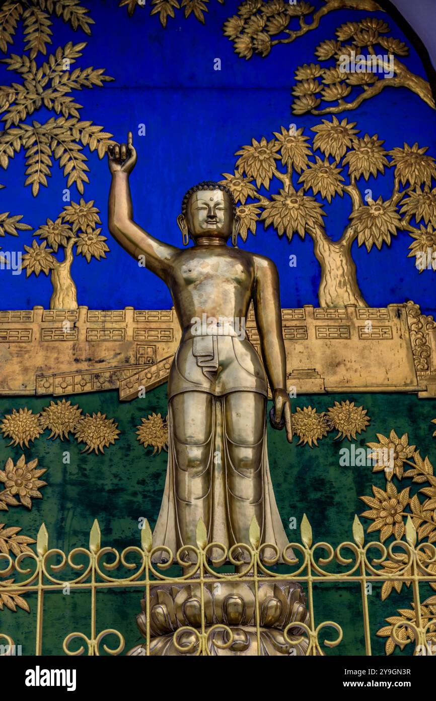 Statues of gods in Nepal. Nepali religious sacred place in a temple in ...