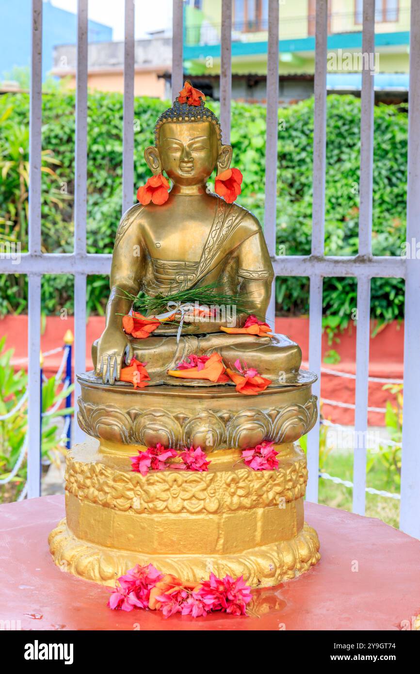 Statues of gods in Nepal. Nepali religious sacred place in a temple in ...