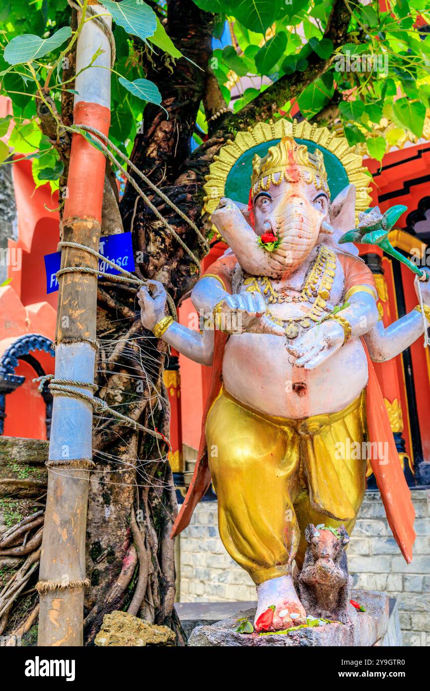 Statues of gods in Nepal. Nepali religious sacred place in a temple ...