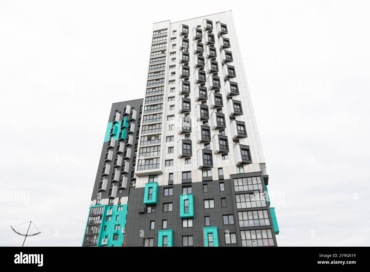 High-rise apartment buildings in a modern residential area showcasing ...