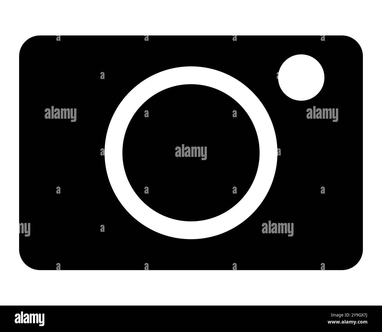 camera icon symbol, vector black and white silhouette shape ...