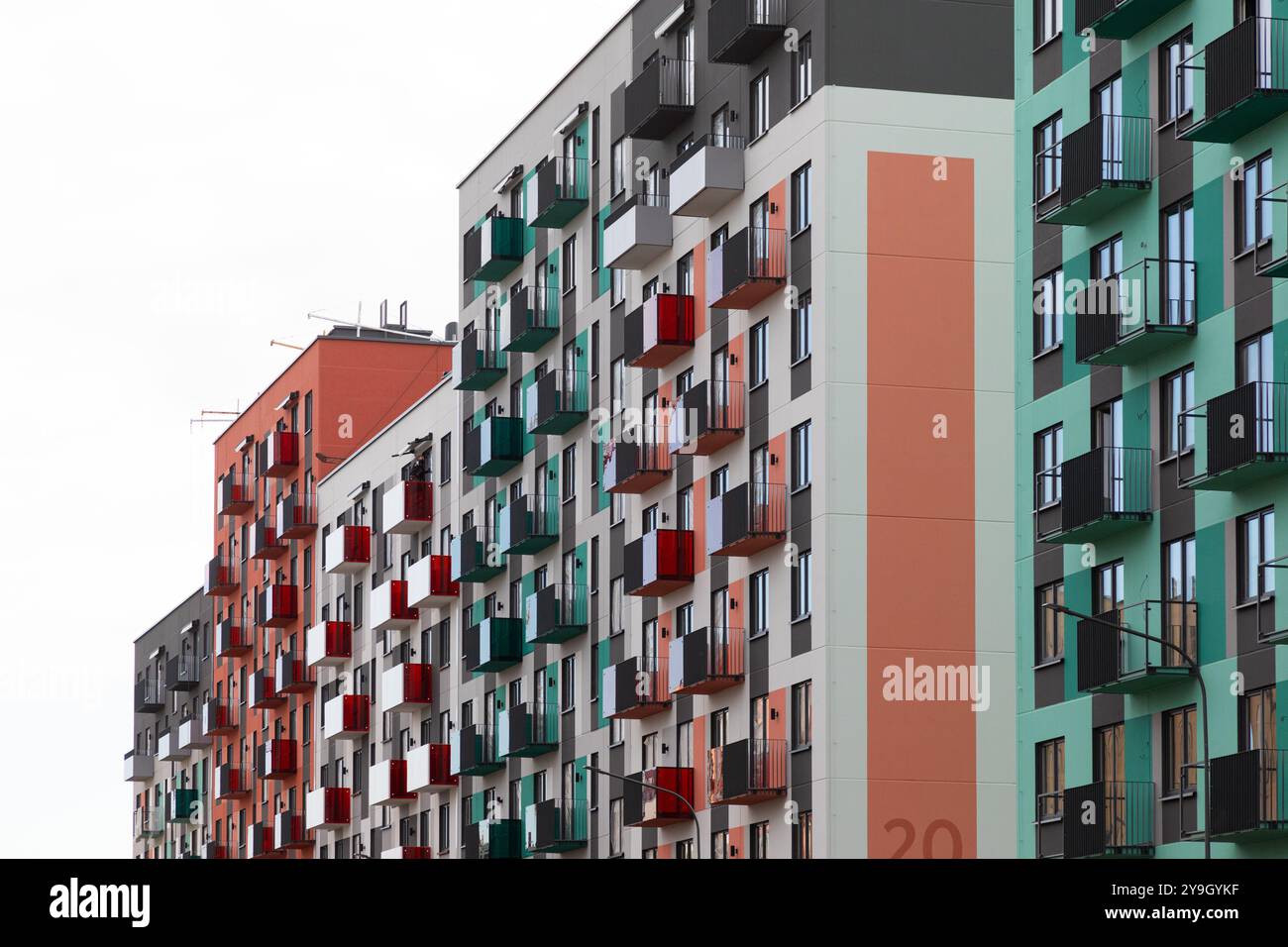 Various high-rise apartment buildings in a residential neighborhood ...