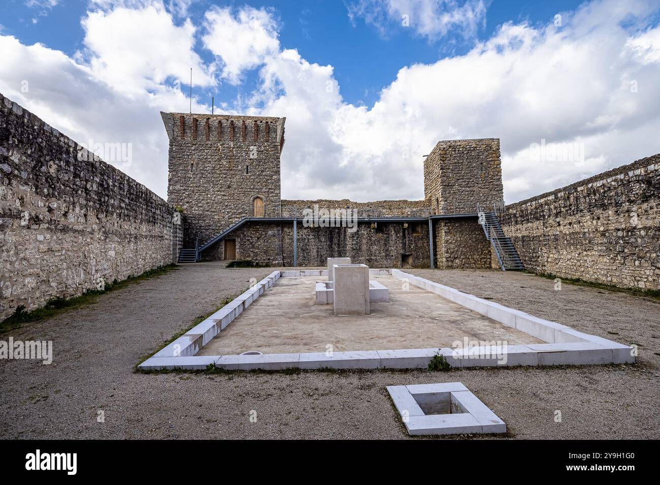 The medieval Castle of Ourem Santarem in Portugal. Palace and fortress ...
