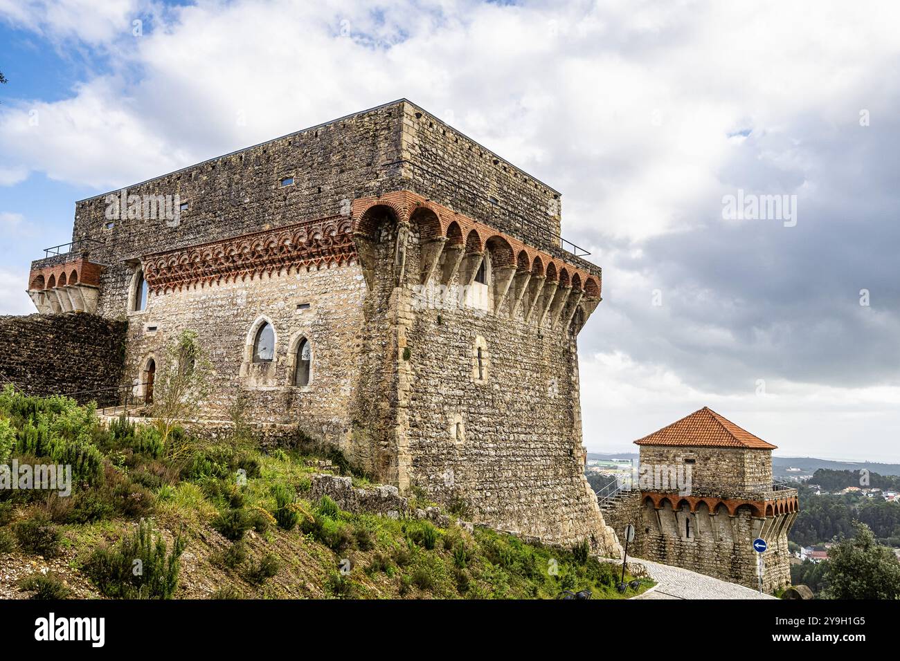 The medieval Castle of Ourem Santarem in Portugal. Palace and fortress ...