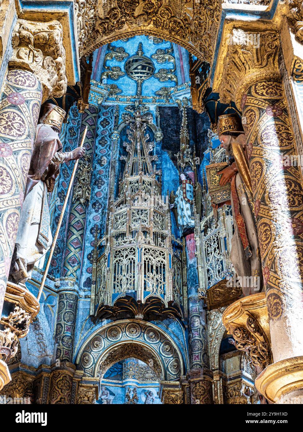 Interior view at the Charola of the Convent of Christ, magnificent ...