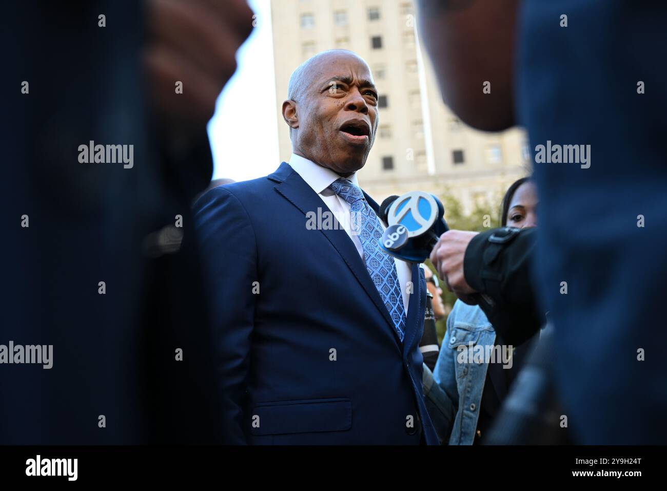 Mayor Eric Adams delivers remarks at the New York City Department of ...