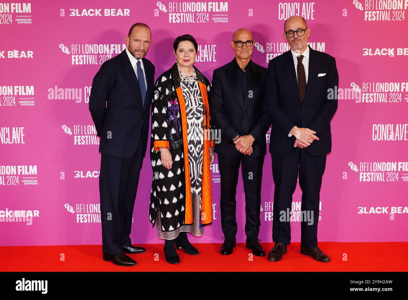 (Left to right) Ralph Fiennes, Isabella Rossellini, Stanley Tucci and ...