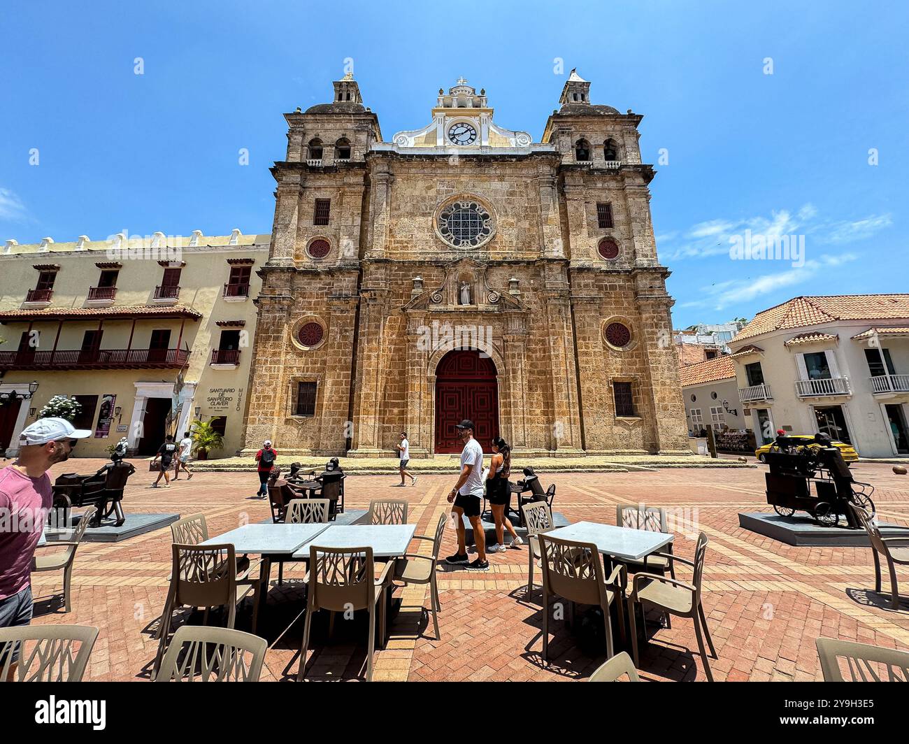 Beautiful aerial view of the Walled City of Cartagena, Its majestic ...