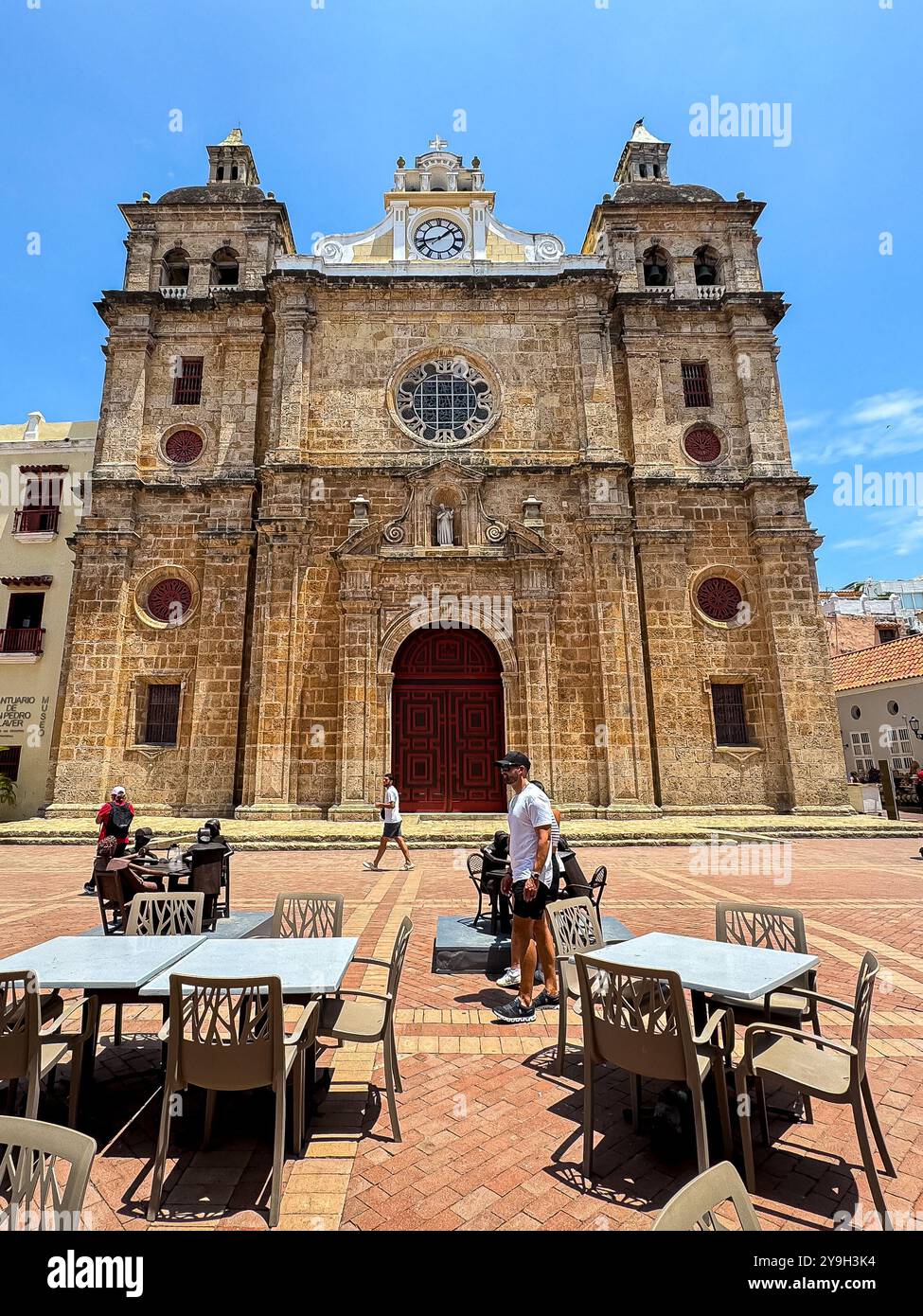 Beautiful aerial view of the Walled City of Cartagena, Its majestic ...