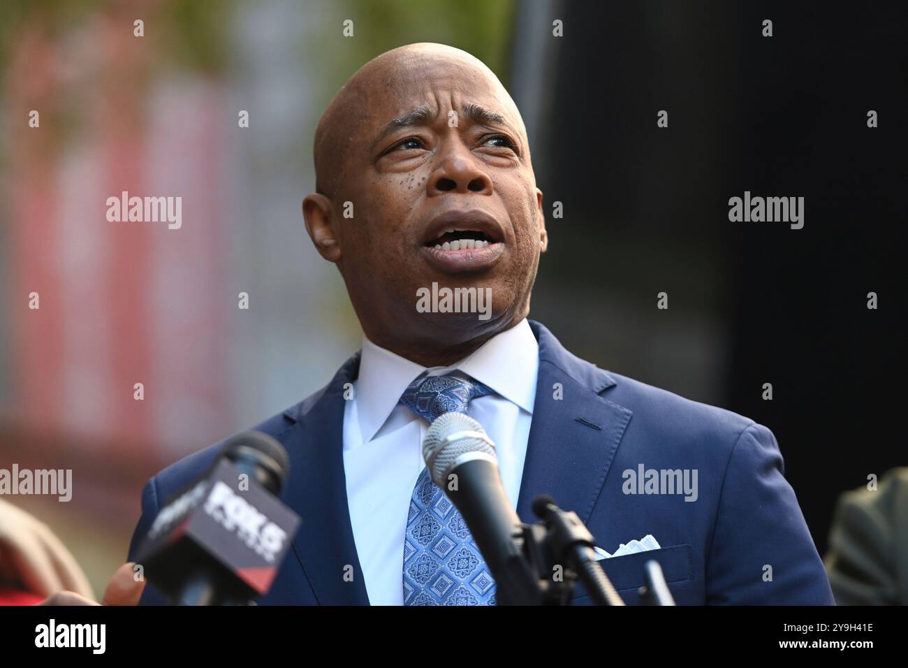 Photo by: NDZ/STAR MAX/IPx 2024 10/10/24 Mayor Eric Adams delivers ...