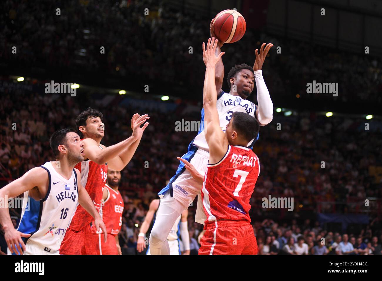 Kostas Antetokounmpo (Greece), Youssef Refaat (Egypt). FIBA Olympic ...
