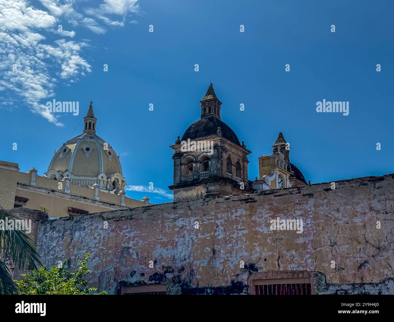 Beautiful aerial view of the Walled City of Cartagena, Its majestic ...