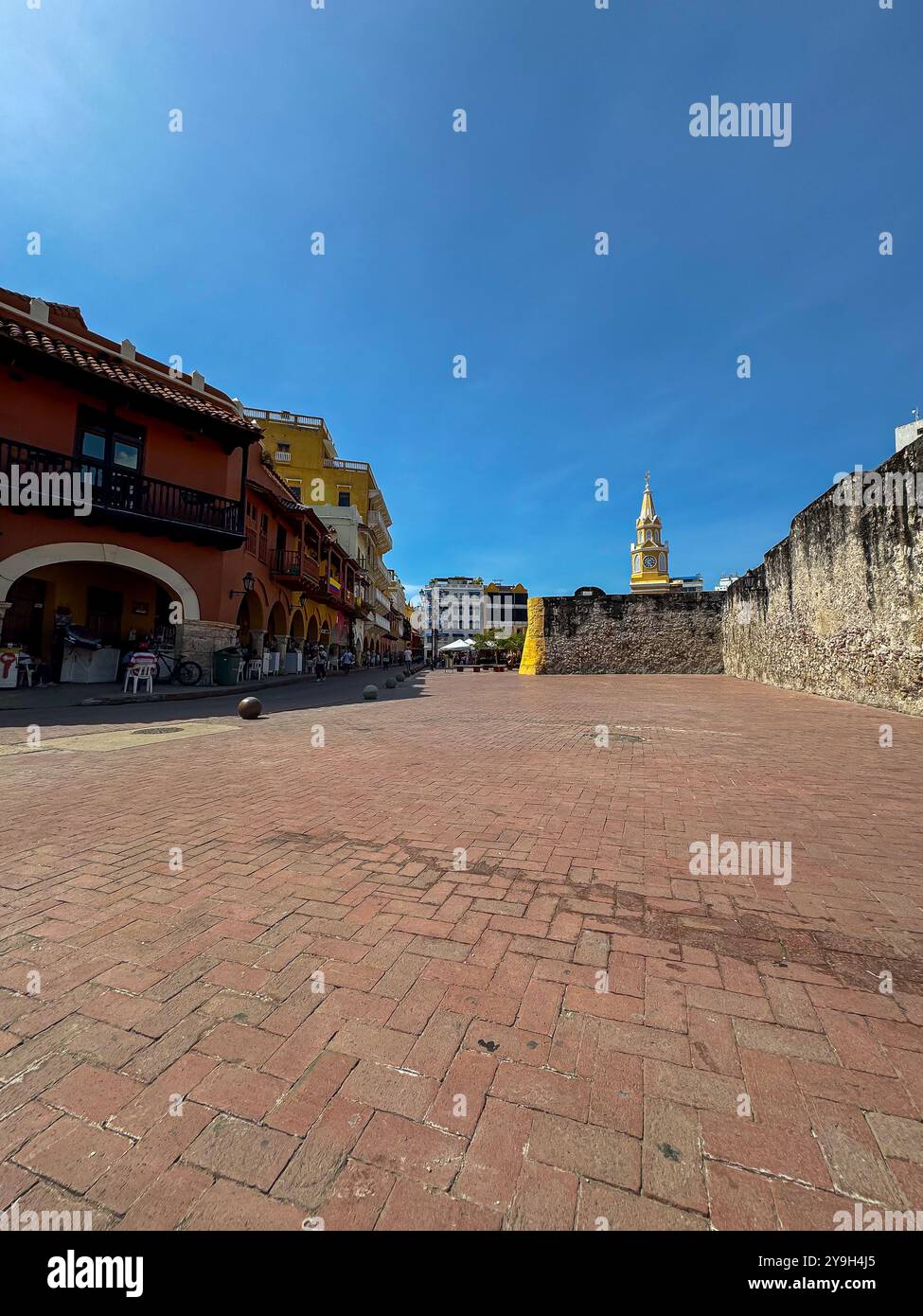 Beautiful aerial view of the Walled City of Cartagena, Its majestic ...