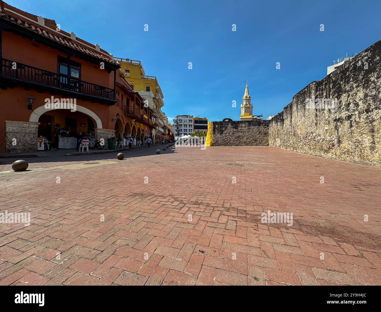 Beautiful aerial view of the Walled City of Cartagena, Its majestic ...