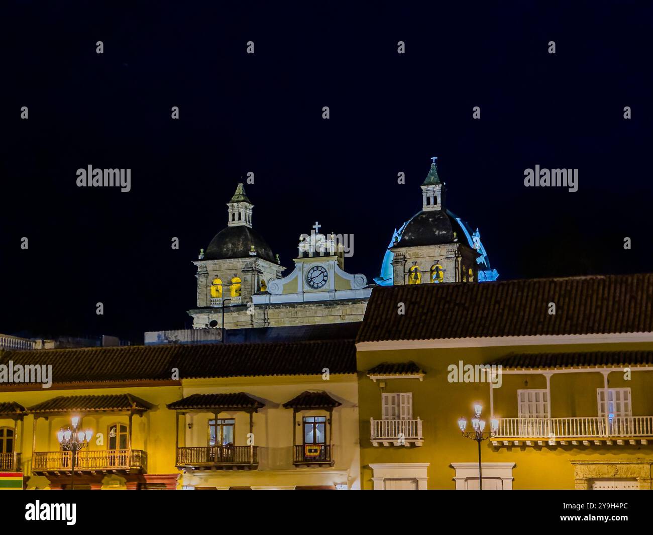Beautiful aerial view of the Walled City of Cartagena, Its majestic ...