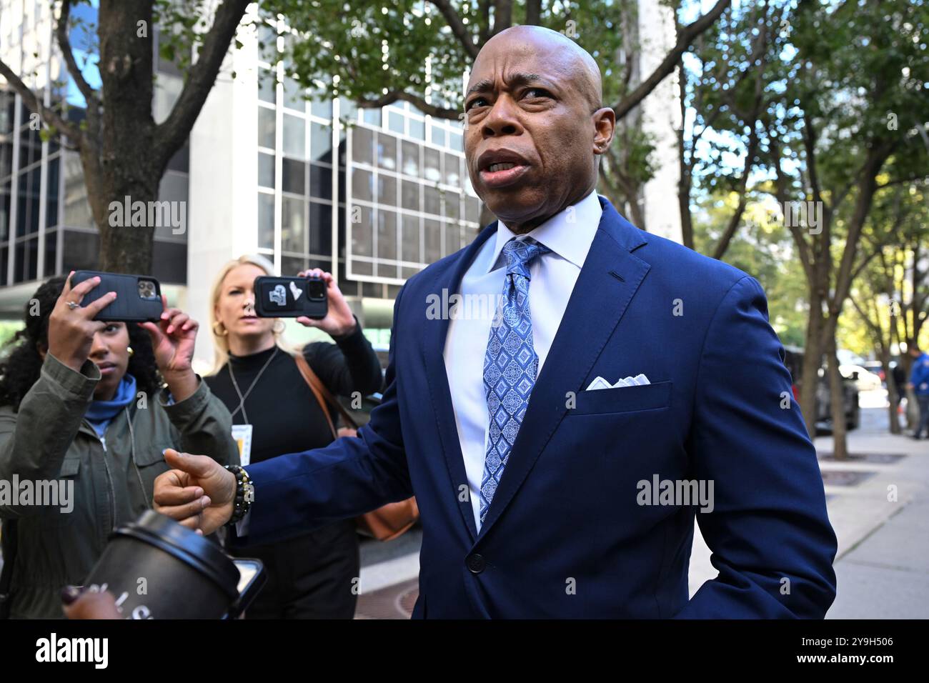 Photo by: NDZ/STAR MAX/IPx 2024 10/10/24 Mayor Eric Adams delivers ...