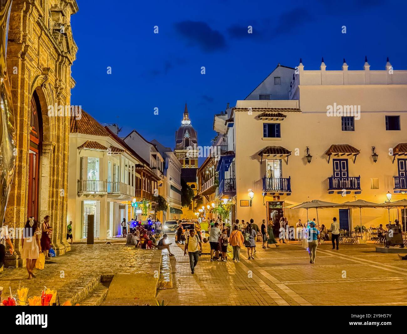 Beautiful aerial view of the Walled City of Cartagena, Its majestic ...
