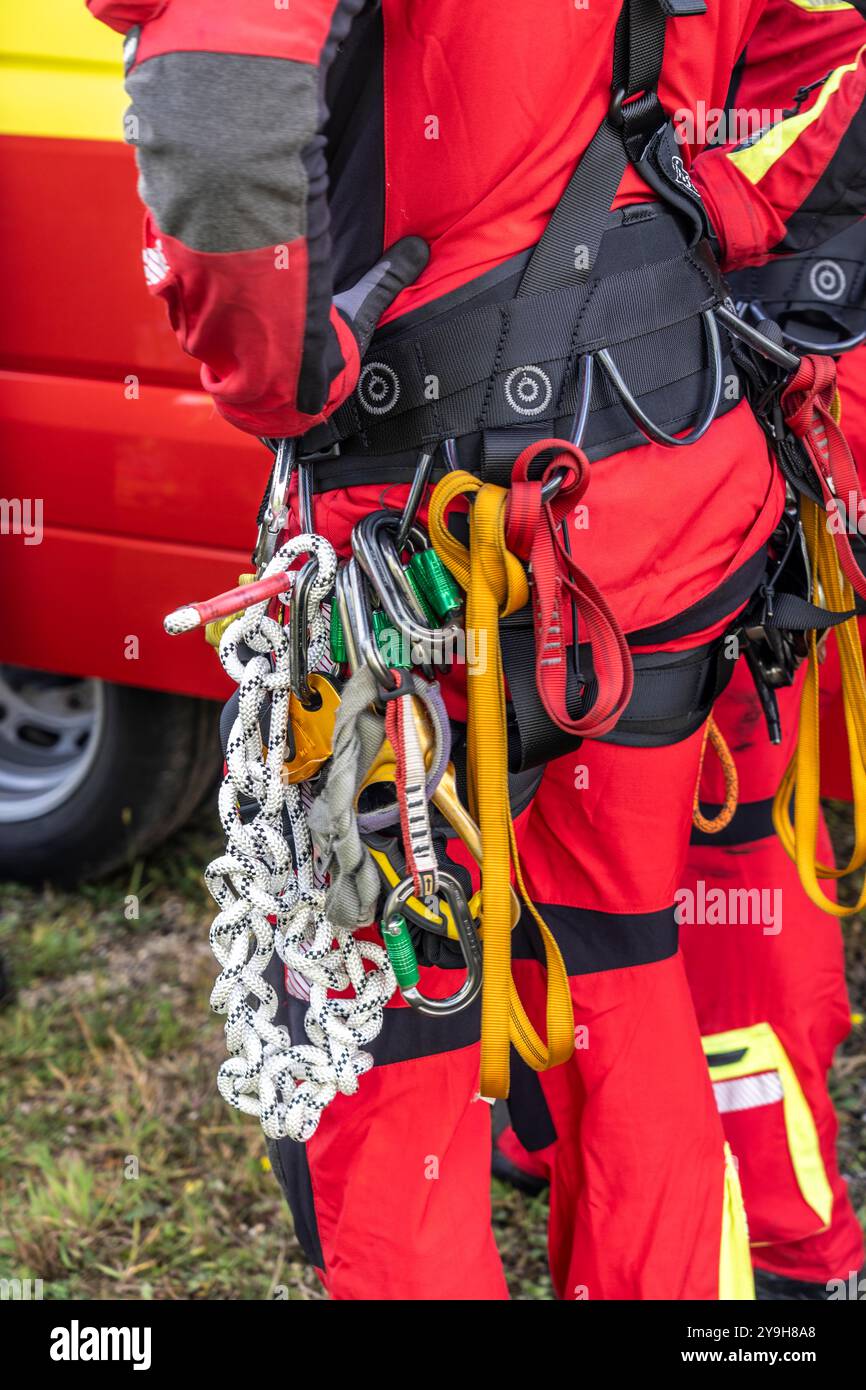 Equipment of the height rescuers of the Gelsenkirchen professional fire ...