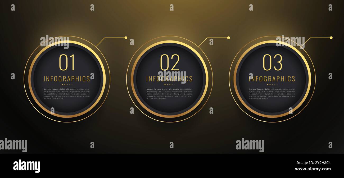 three step infographic workflow chart banner for your data vector Stock ...