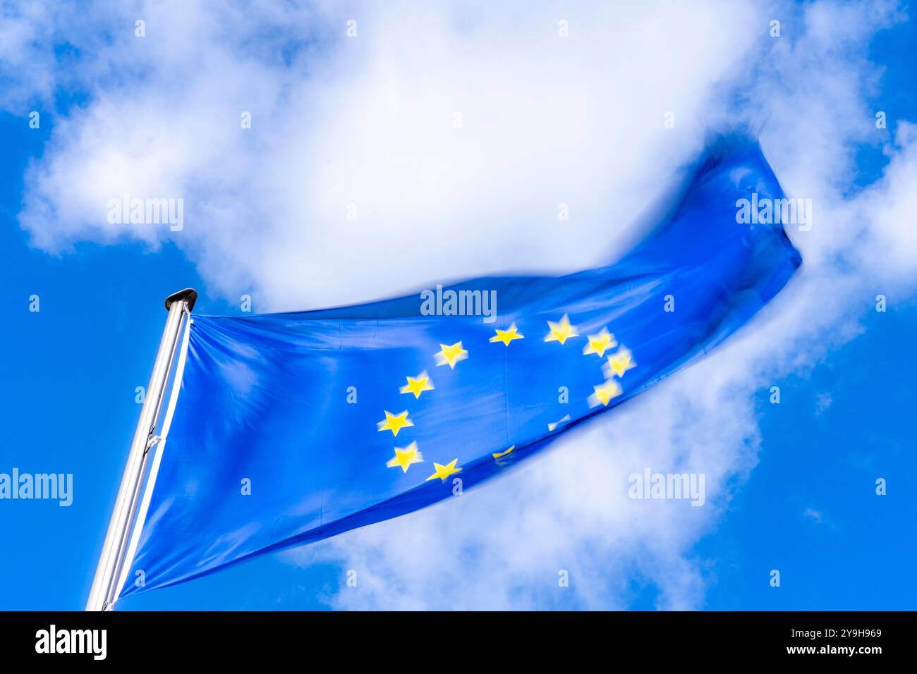 Waving flag of the European Union, EU flag Stock Photo - Alamy