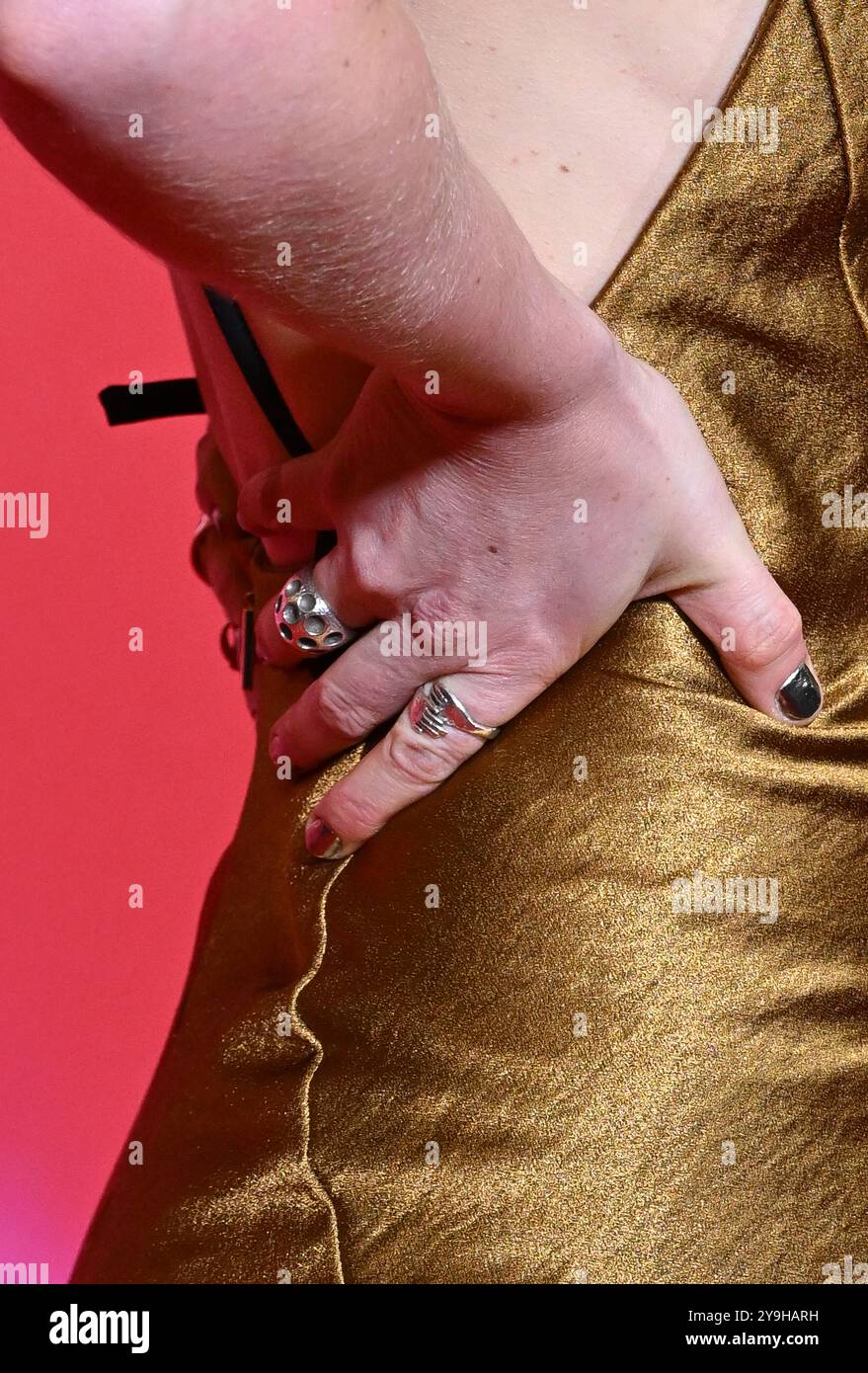 London, UK. 10th Oct, 2024. Rings worn by Imogen Poots during the Red ...