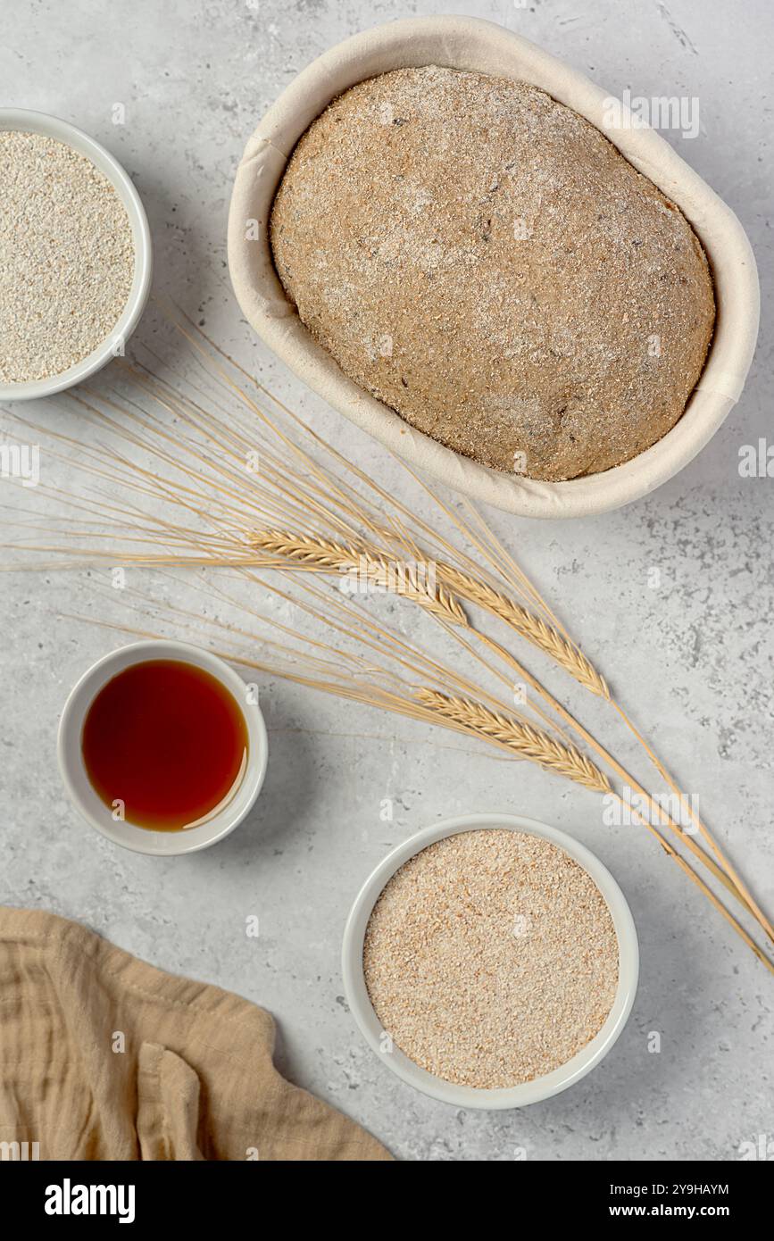 Food photography of whole grain rye and wheat sourdough bread ...