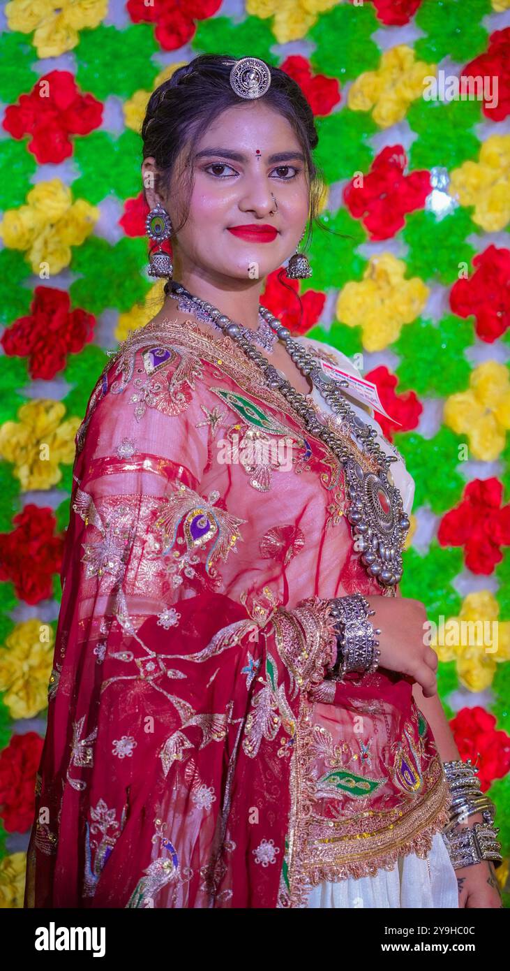 Beawar, Rajasthan, India, October 9, 2024: Rajasthani woman in ...