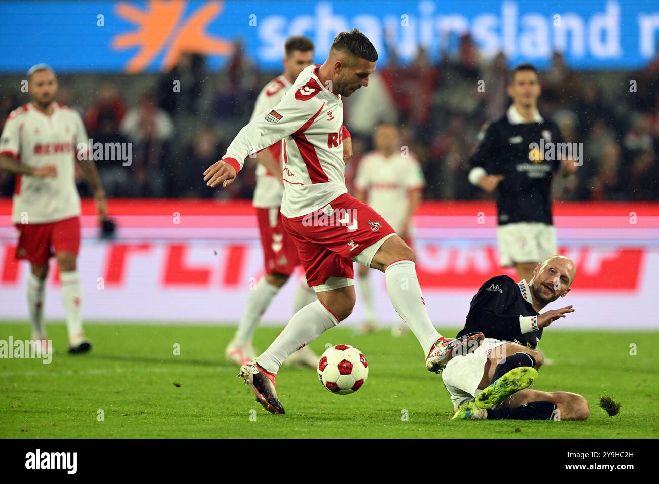 Cologne, Germany. 10th Oct, 2024. Soccer: Lukas Podolski's farewell ...