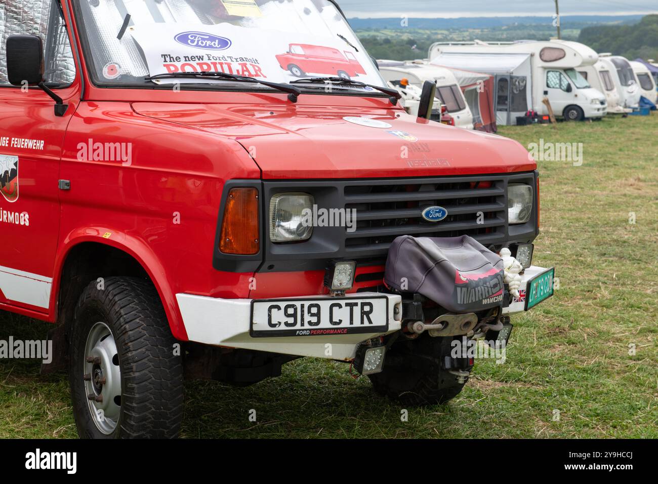 Low Ham.Somerset.United Kingdom.July 20th 2024.A Ford Transit van from ...