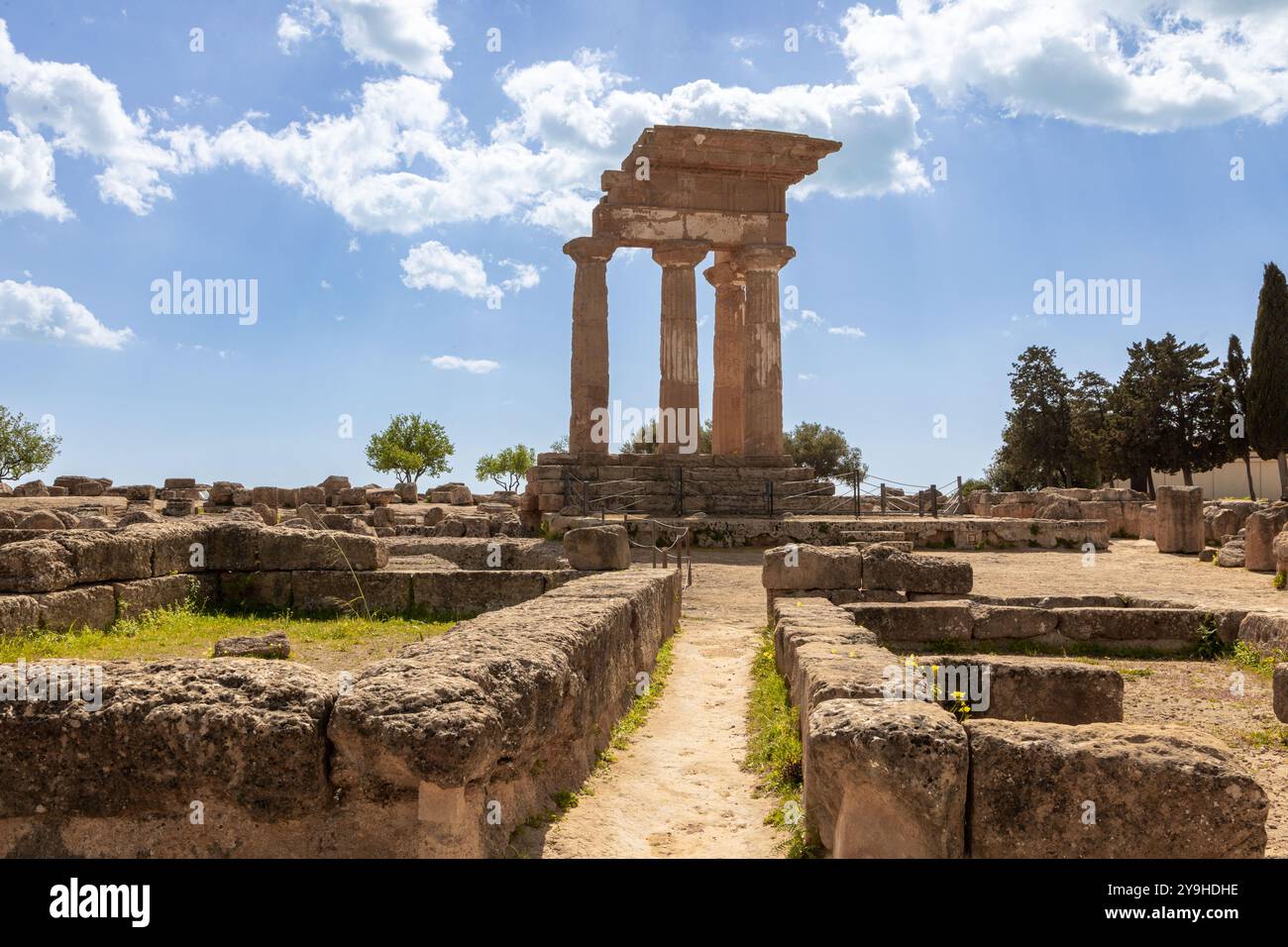 Valley of the Temples, an archaeological site with ancient Roman Temples, Sicily Italy Stock ...