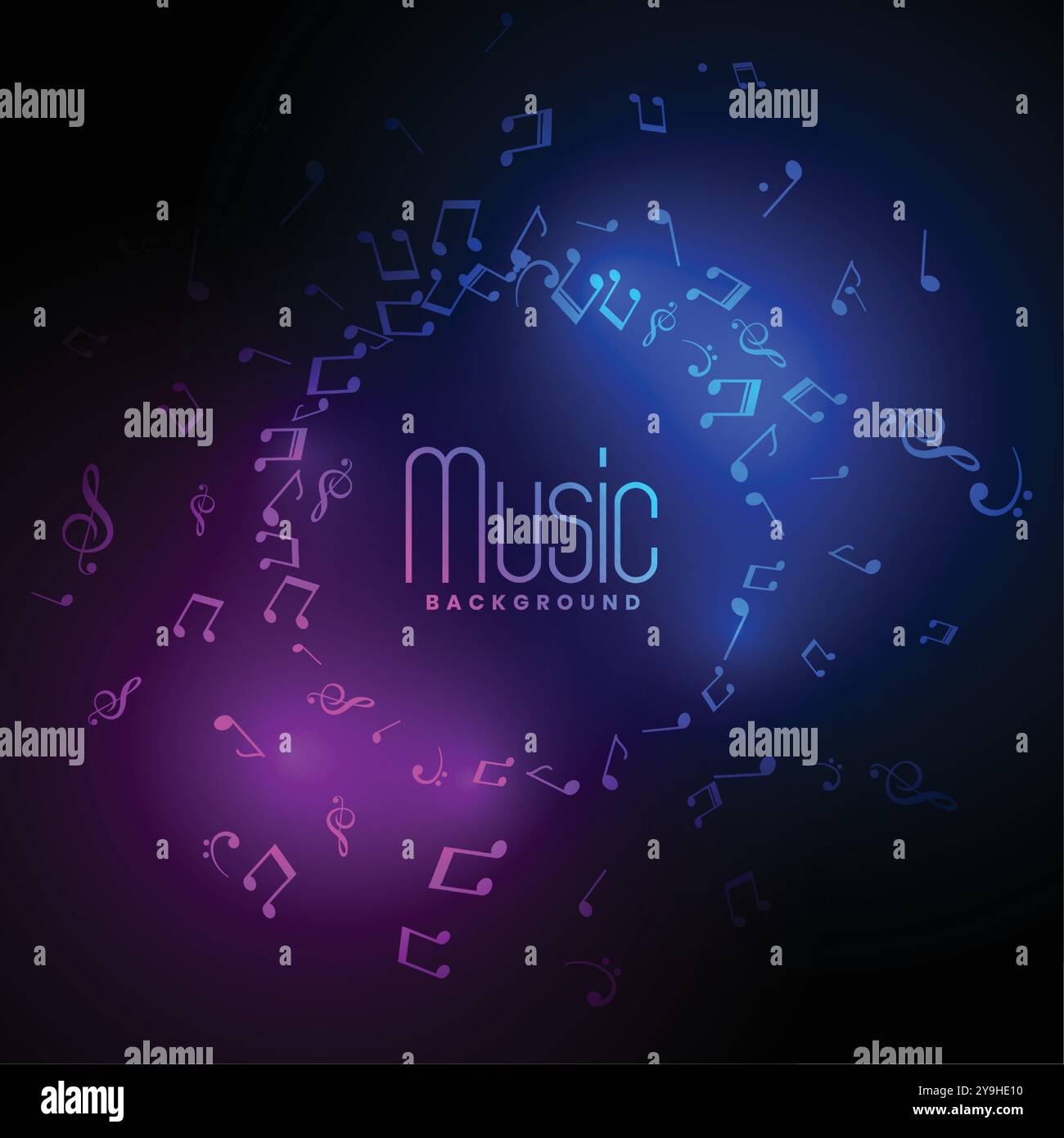 musical tones and notes background for quaver and orchestra vector ...