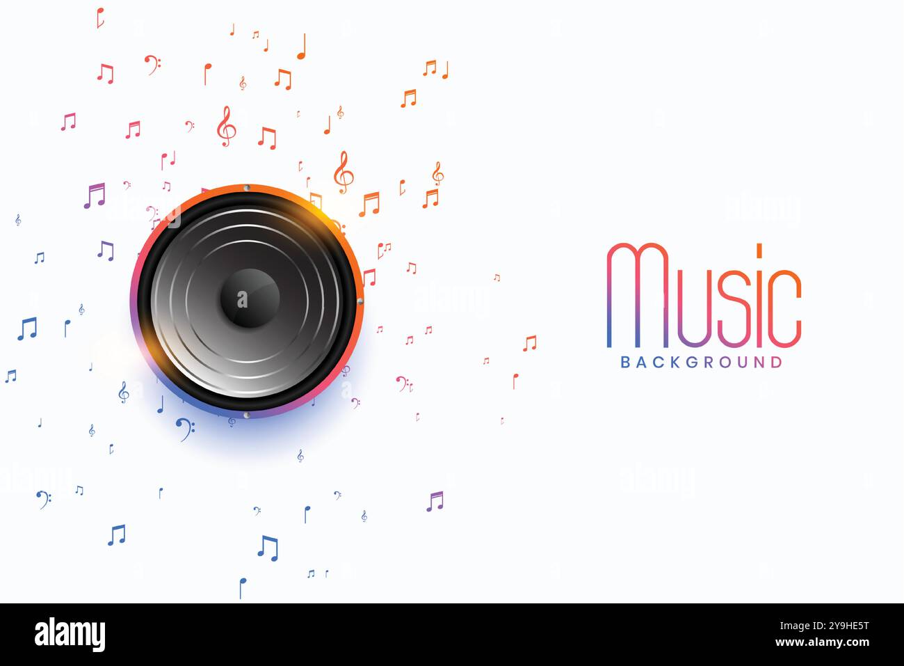 musical notation with sound speaker for your next karaoke audio track ...