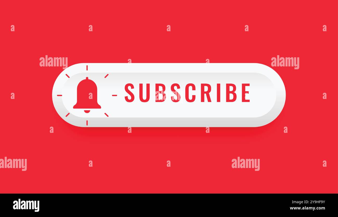 subscription bell icon to add more follower vector Stock Vector Image ...