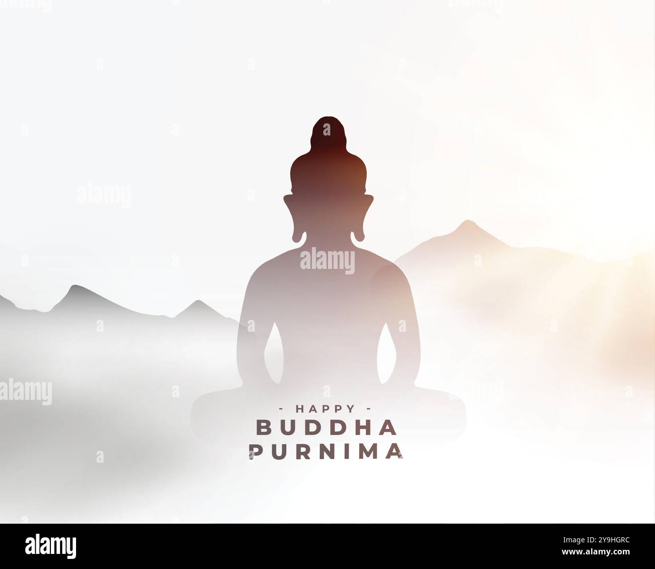 buddha purnima jayanti background for peace and sacrifice vector Stock ...