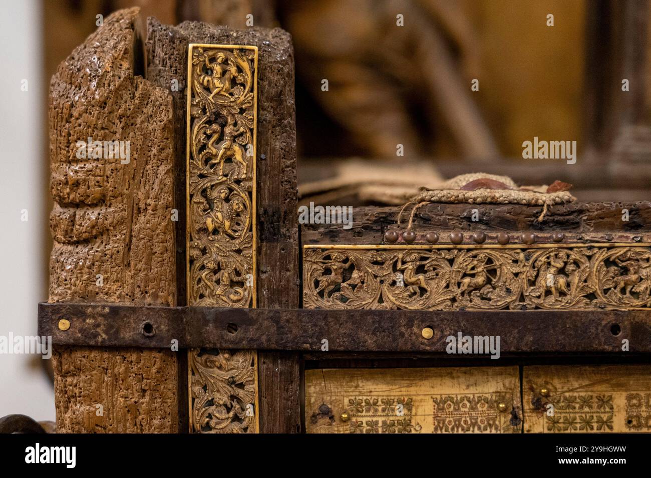 The relic of a wooden throne known as the 'Cathedra Sancti Petri ...