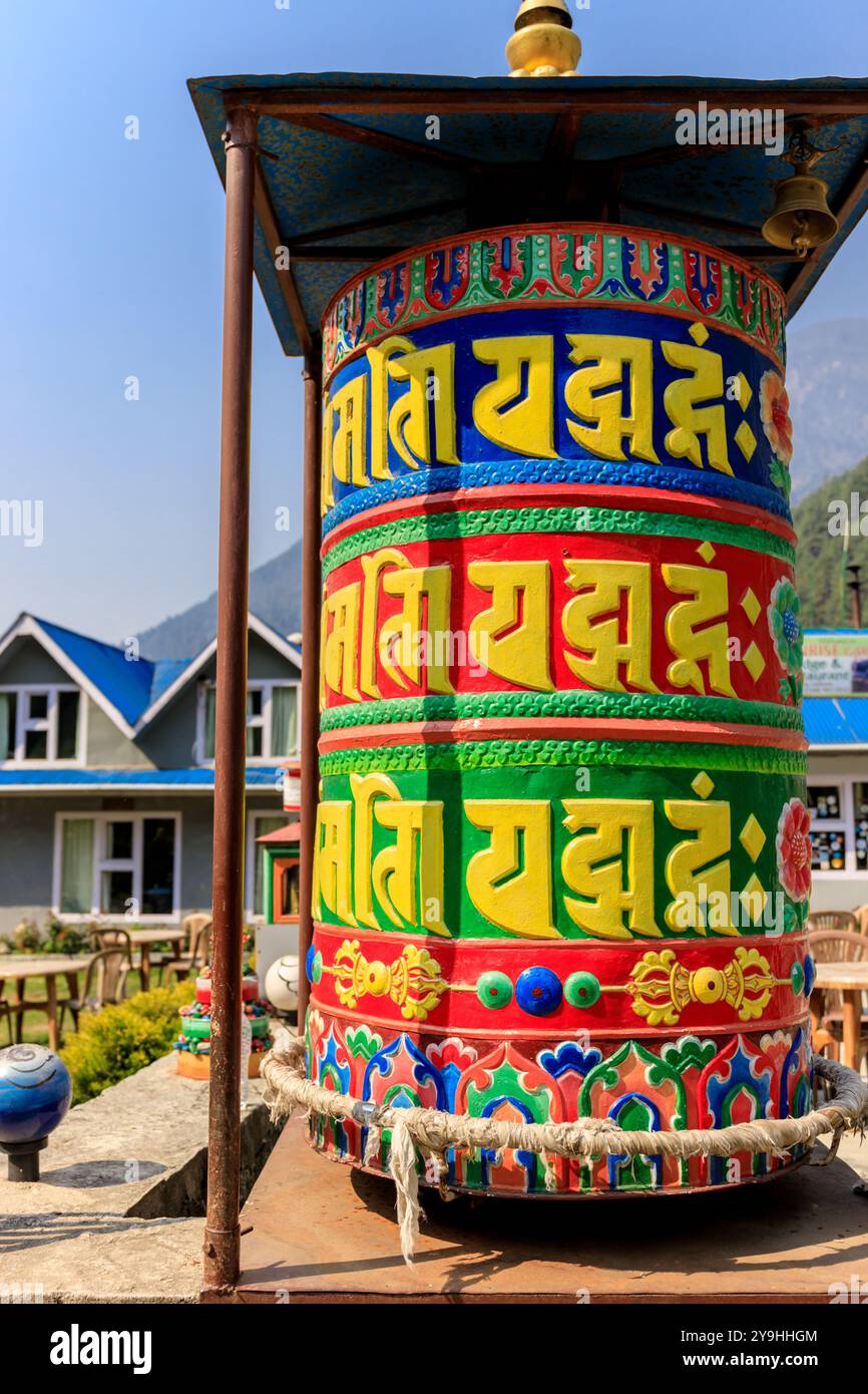 Buddhist temple statues and decoration in Nepal. Traditional Nepali ...