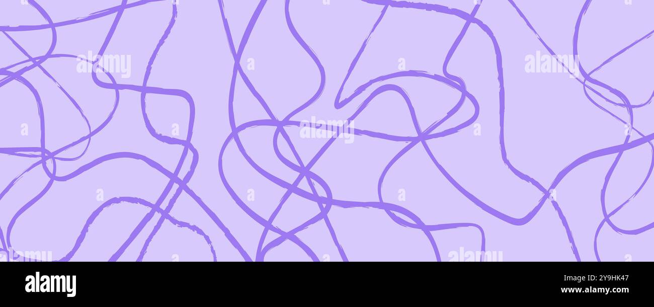 Abstract background with hand-drawn curves. Curved ink strokes of ...