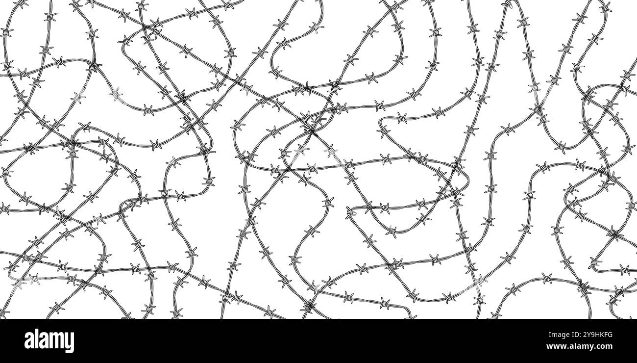 Barbed wire background. Protection concept. Design element for military ...