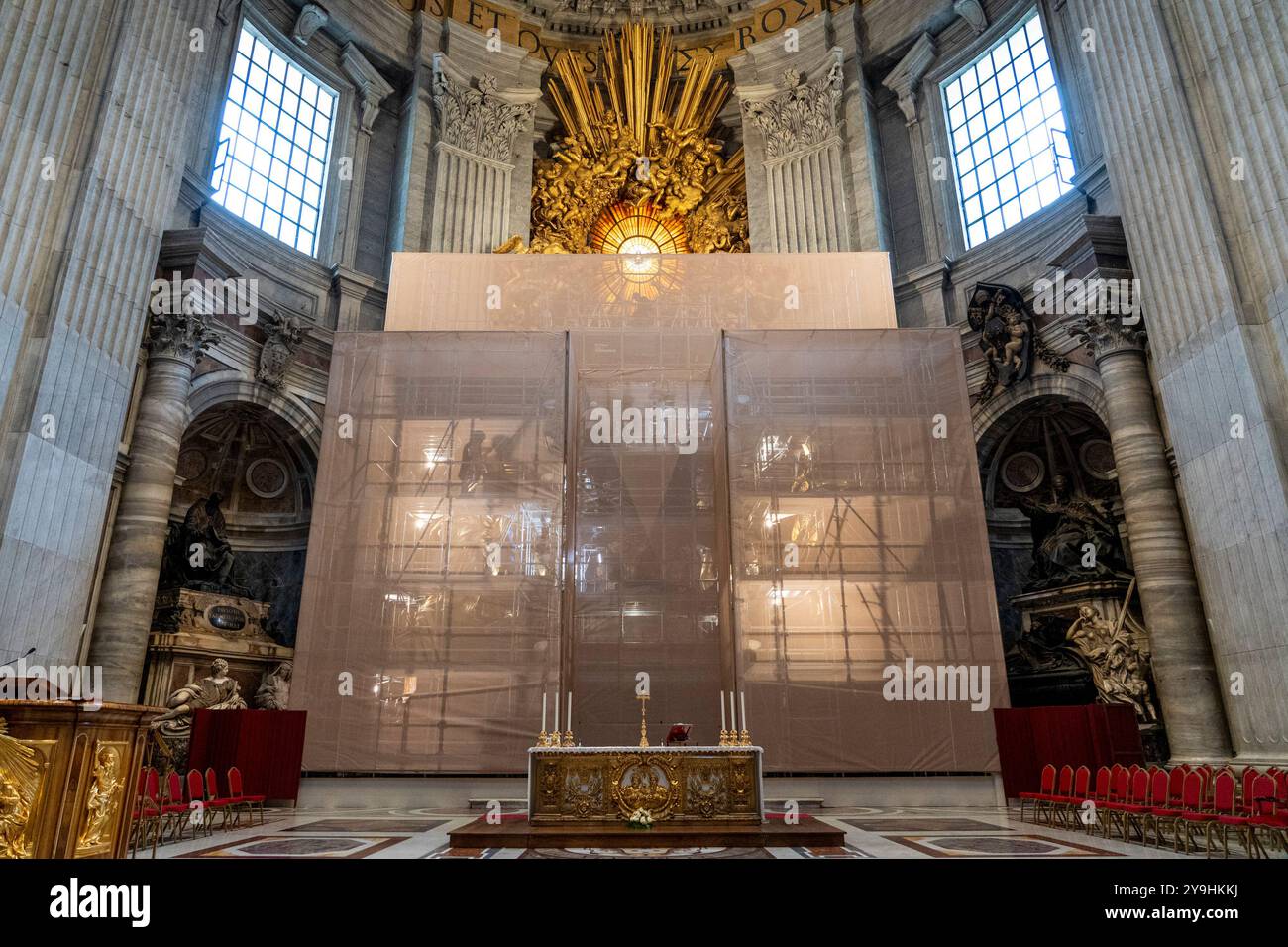 Vatican City, Vatican. 8th Oct, 2024. General view of the Altar of the ...