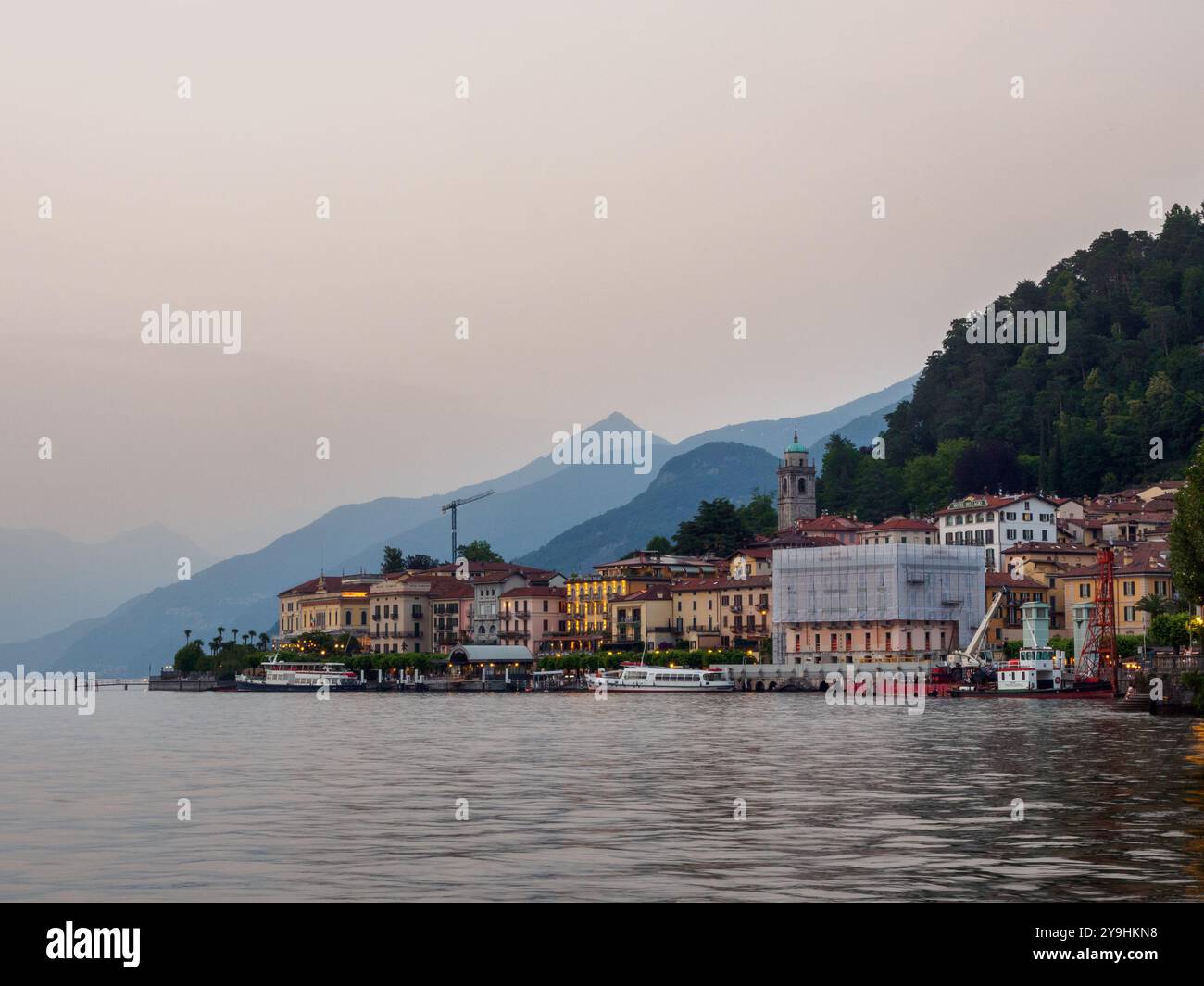 Picturesque waterfront village in Bellagio, Lake Como, featuring ...