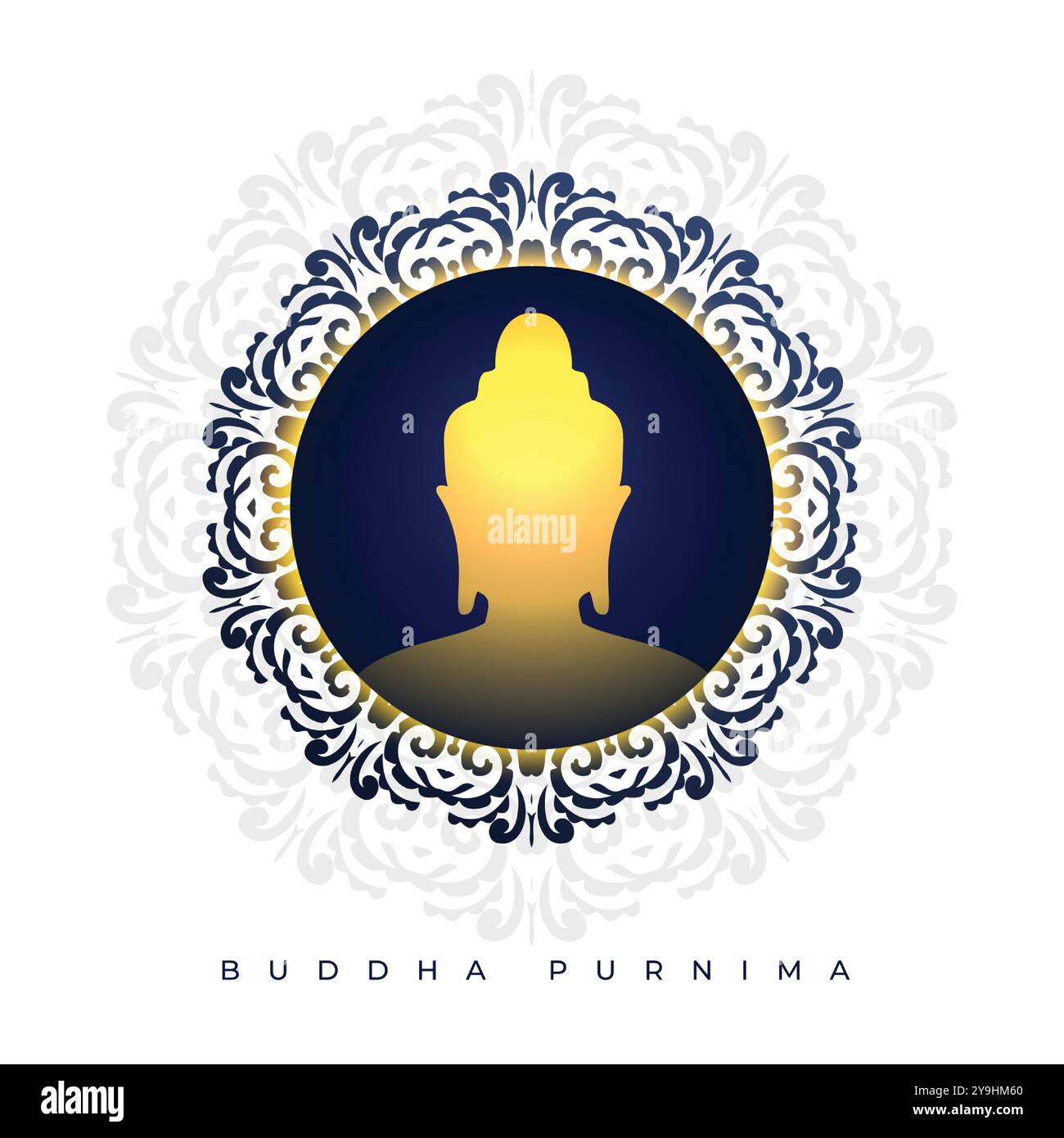 beautiful buddha purnima festive background for worship and devotion ...