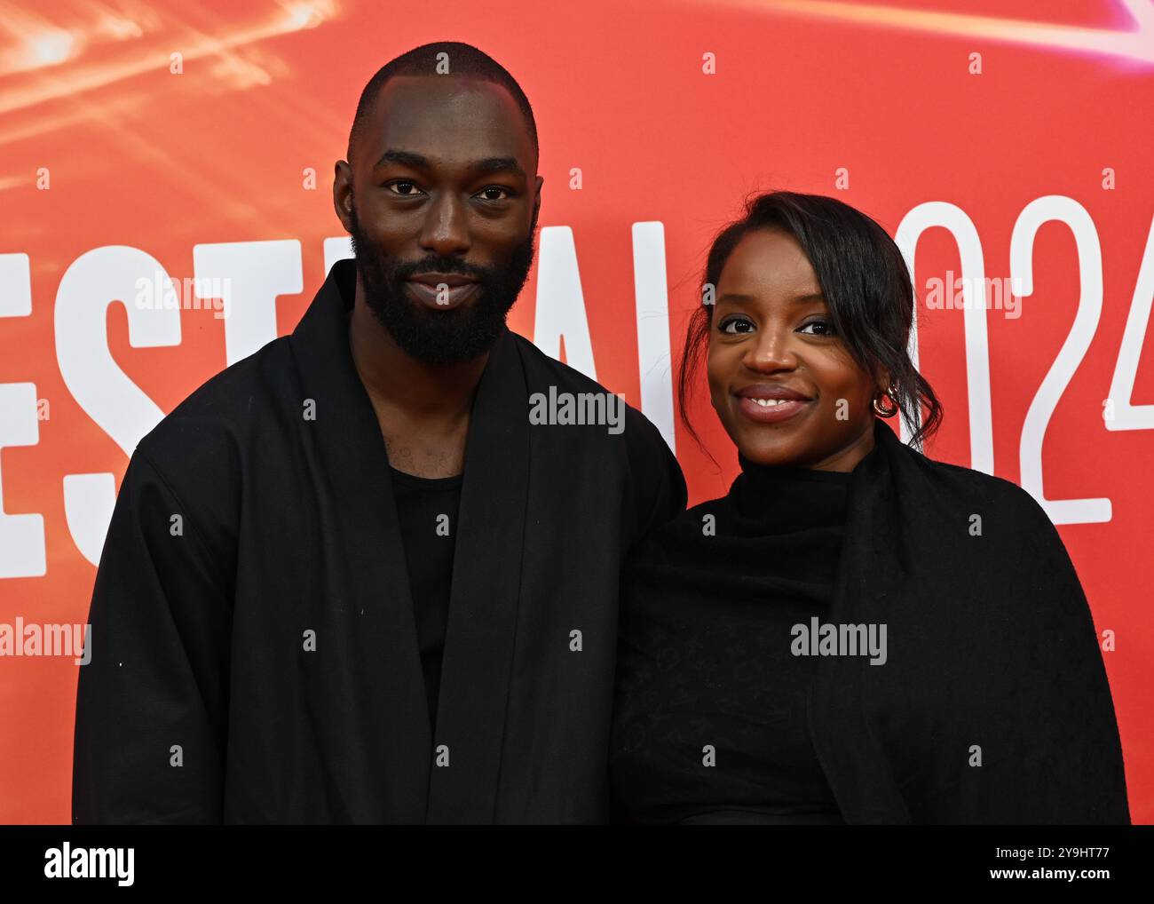 LONDON, ENGLAND: 10th October 2024: Keith Afadi and Thuso Mbedu attends ...