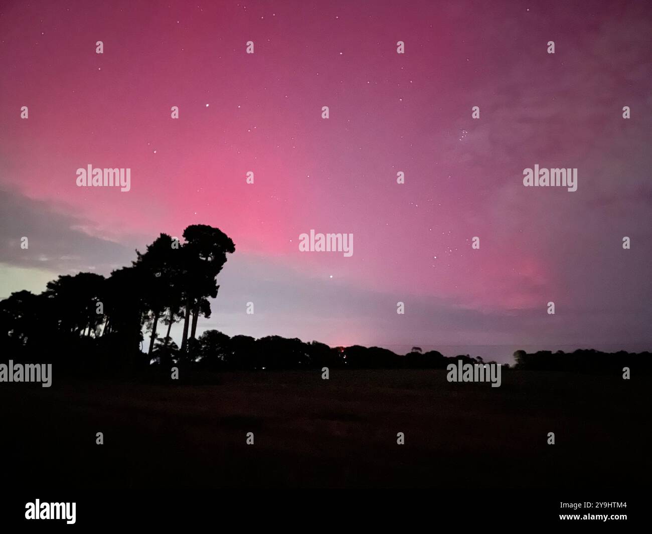 The Northern Lights on display in the skies over Rushmere St Andrew ...