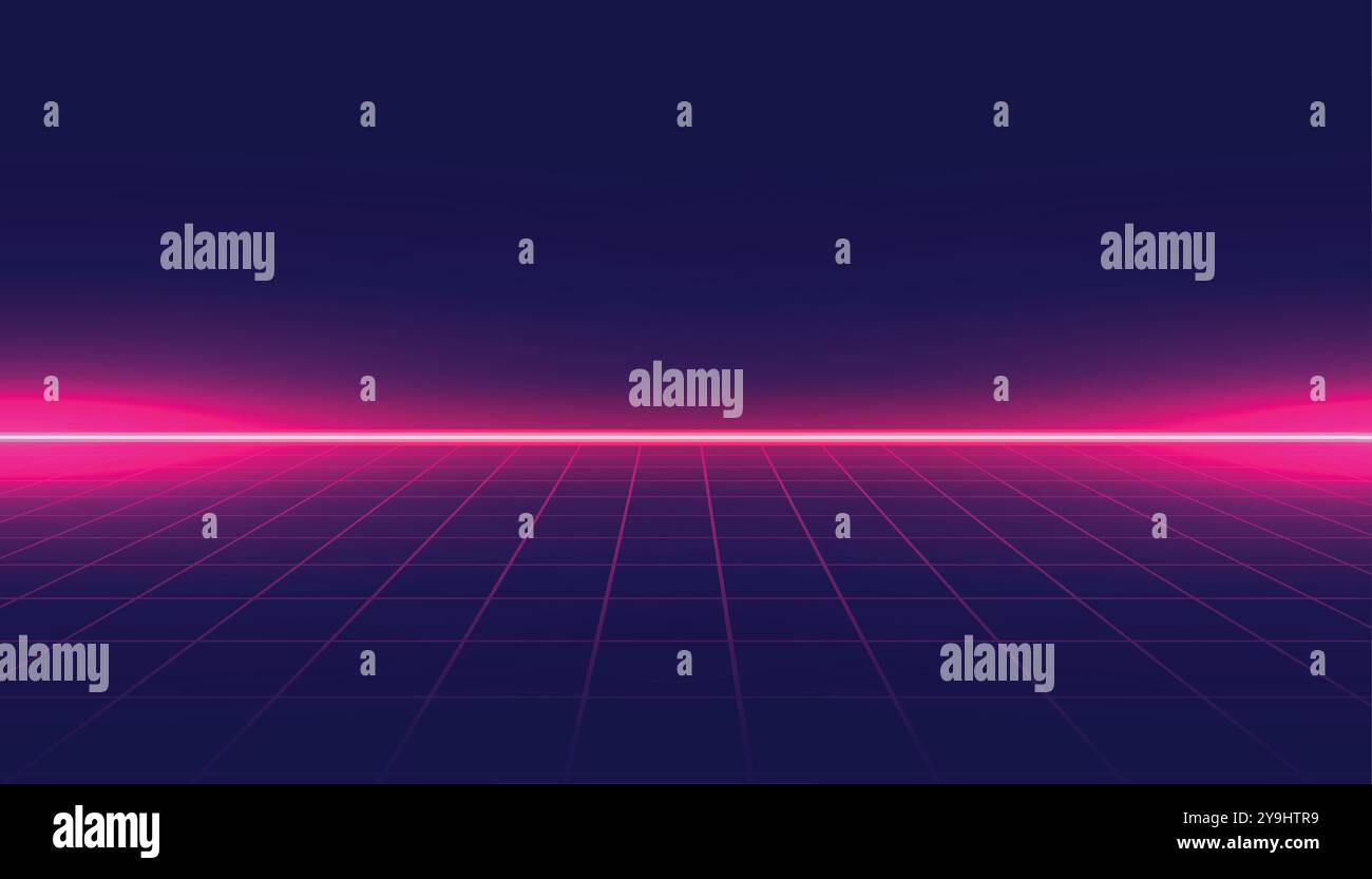 digital cyber grid lines geometric wallpaper with laser light vector ...