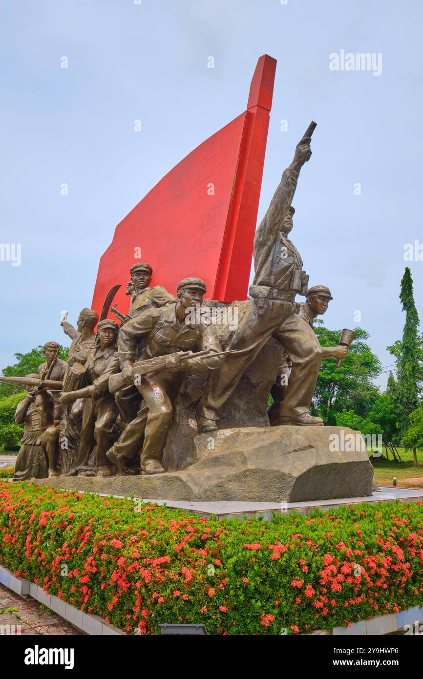 Patriotic monument, statue of independence, At the communist leader ...