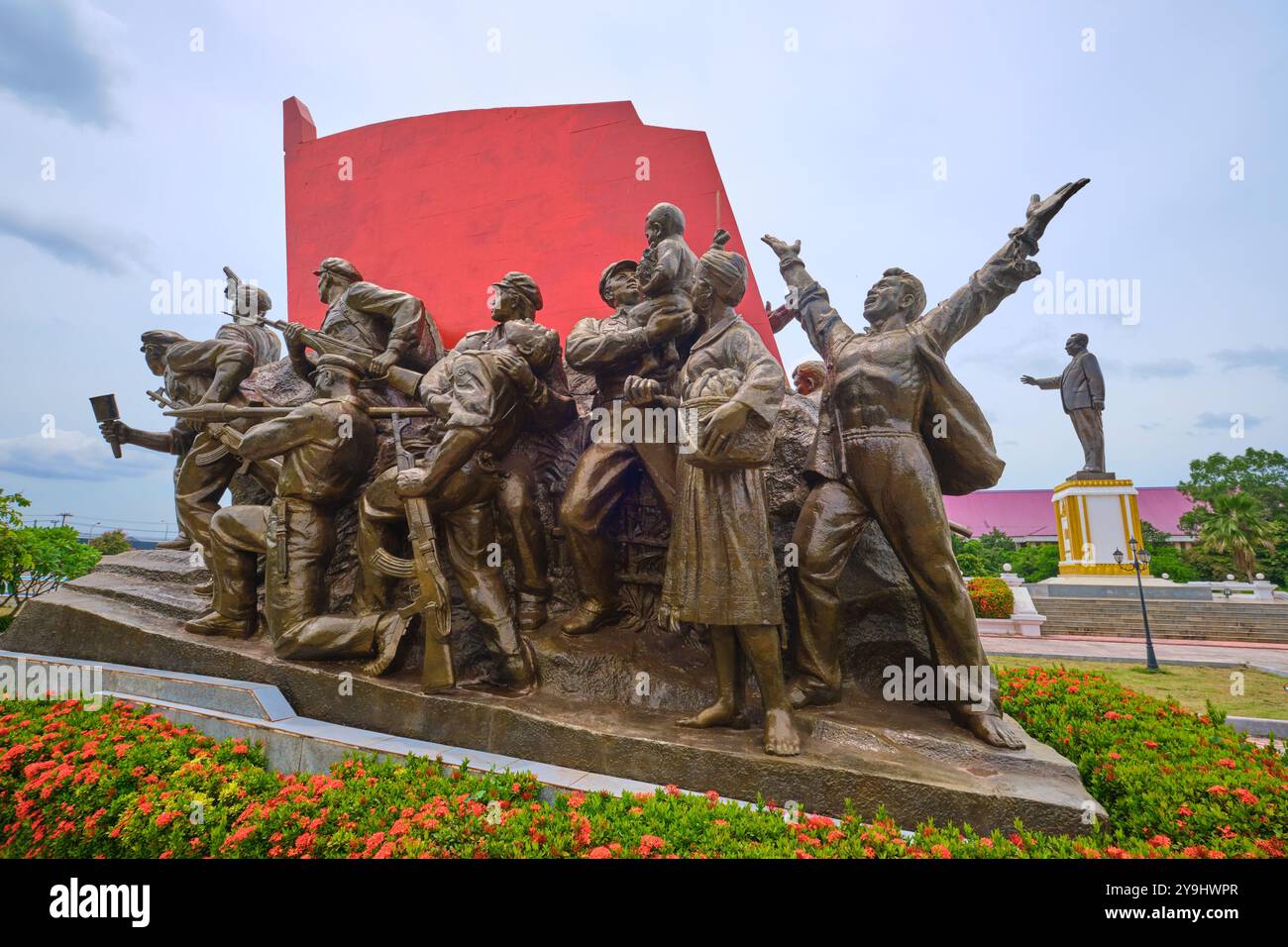 Patriotic monument, statue of independence, At the communist leader ...
