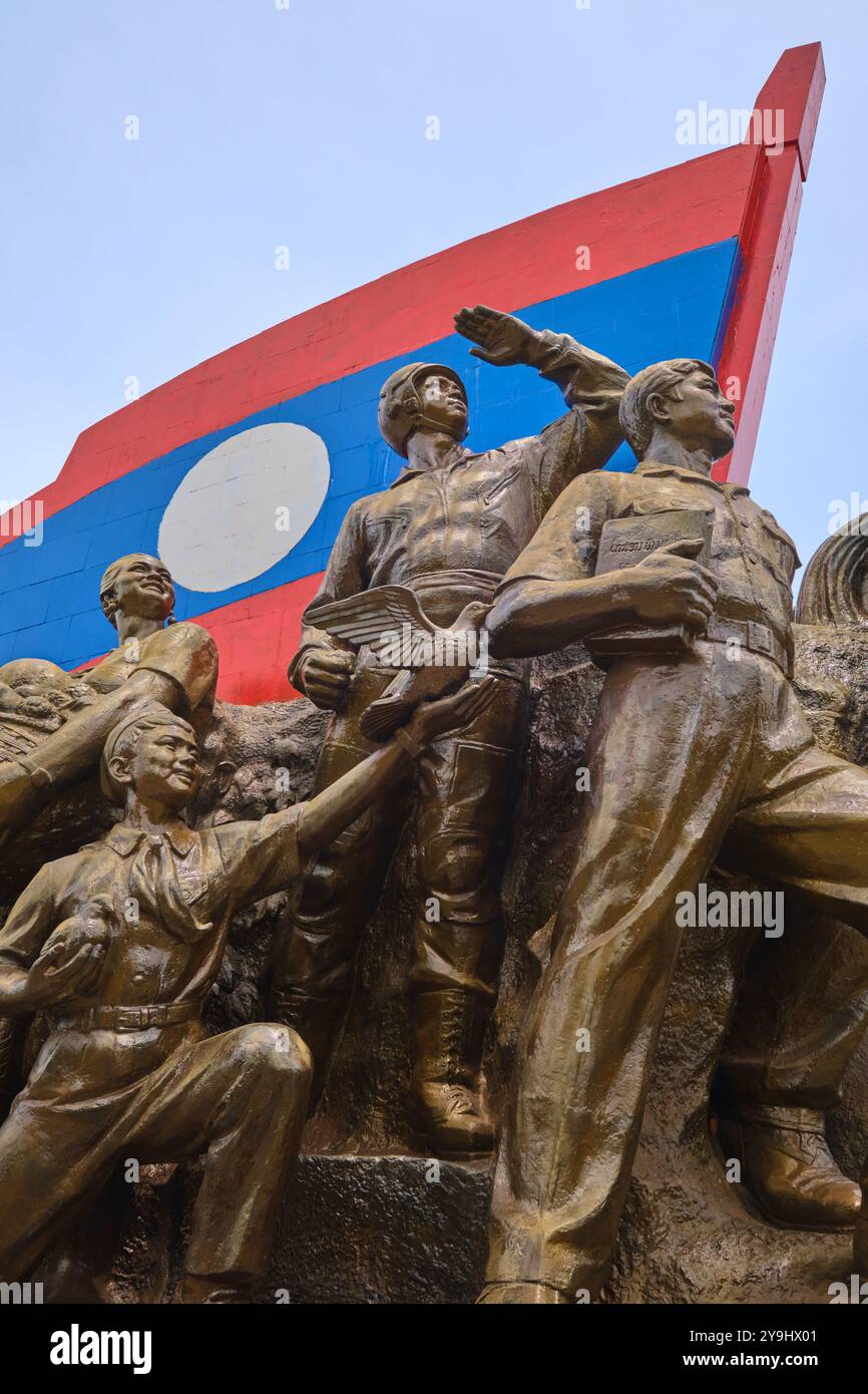 Patriotic monument, statue of independence, At the communist leader ...